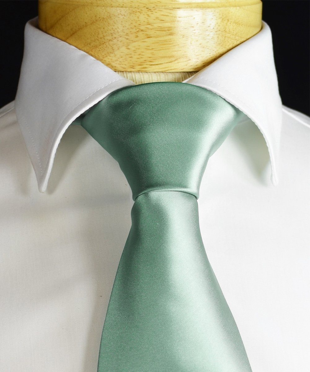 Solid Mint Necktie and Pocket Square | Paul Malone