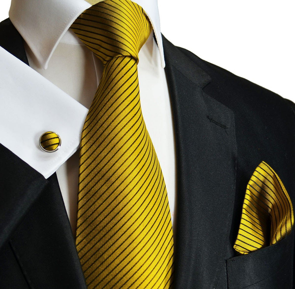 Black Suit Yellow Tie