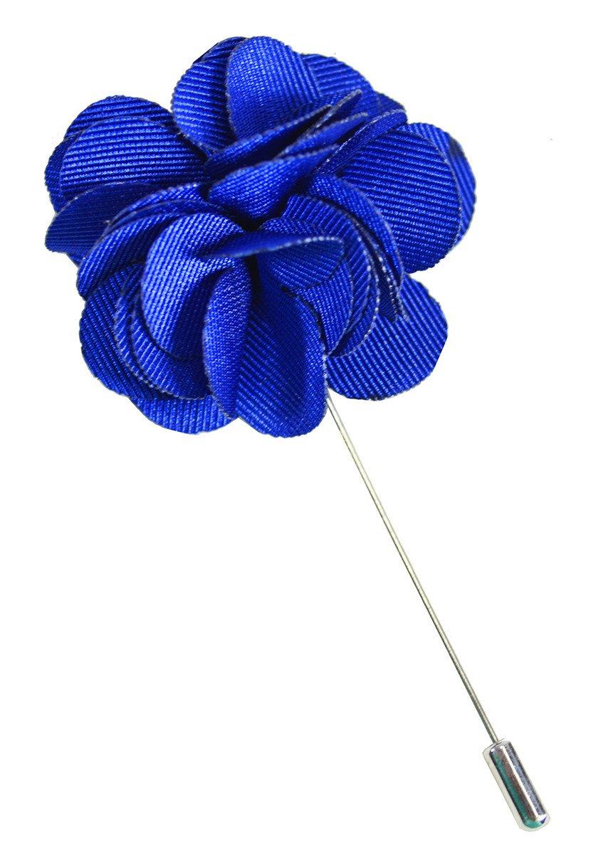 Solid Blue Lapel Flower | Paul Malone