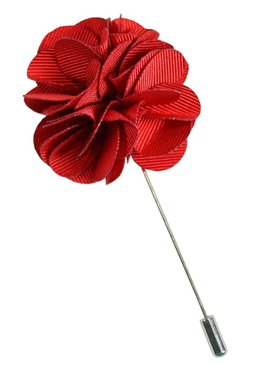 Solid Red Lapel Flower | Paul Malone
