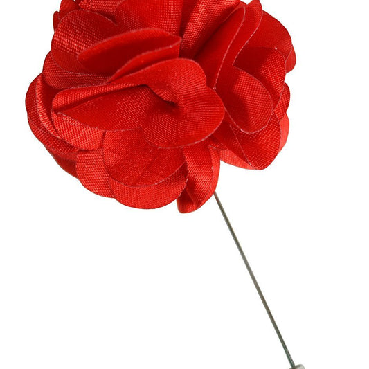 Solid Red Lapel Flower – Paul Malone