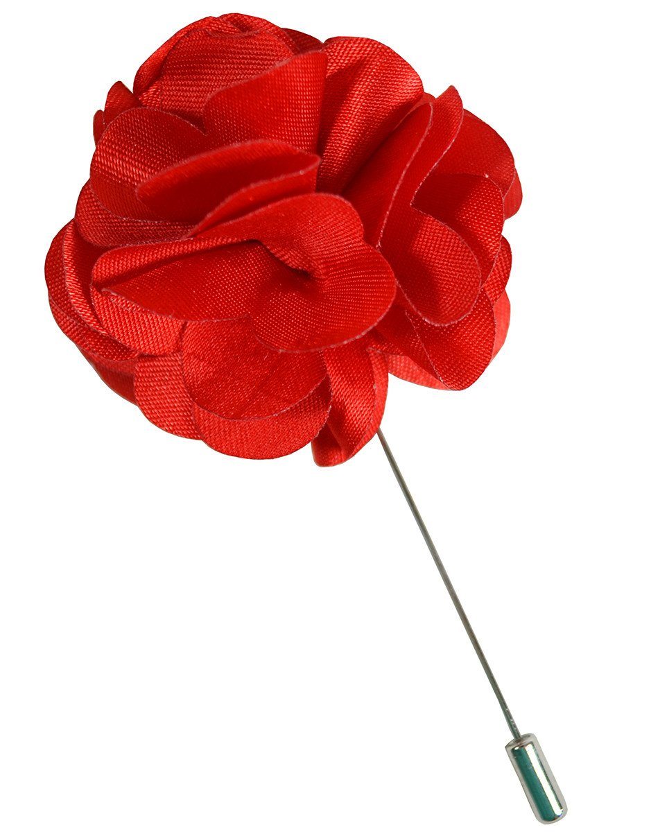 Solid Red Lapel Flower | Paul Malone